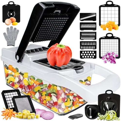 Amazon.com: Vegetable Chopper,Multifunctional 13 in 1 Food Slicer For ...