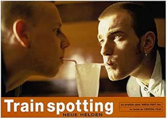 Trainspotting Ewen Bremner as Spud and Ewan McGregor as Renton sharing milkshake promo 8 x 10 ...