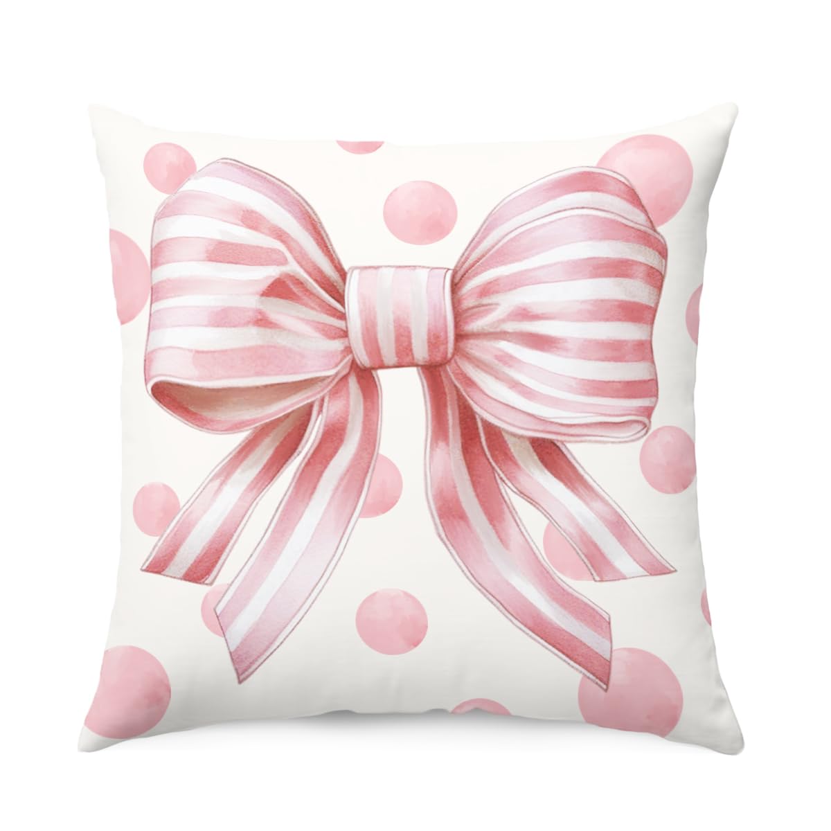 Amazon.com: THDSE Pink Bow Coquette Trendy Pillow Covers, Preppy Pink ...