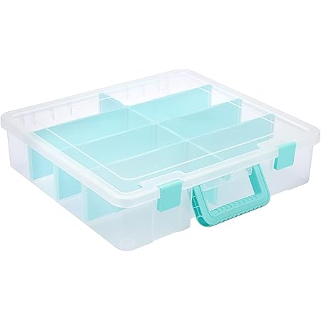 Amazon.com: BTSKY Clear Plastic Dividing Storage Box with 8 ...