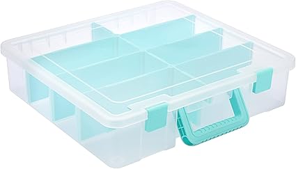 Amazon.com: BTSKY Clear Plastic Dividing Storage Box with 8 ...