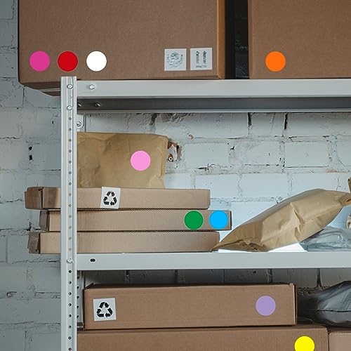 Snapklik.com : Yeachlaing 1 Inch Removable Color Code Dot Sticker Round ...