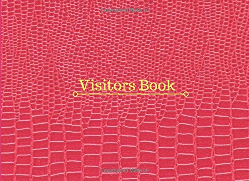 Amazon.com: Visitors Book: Pink Leather Look At A Glance Visitor Log ...