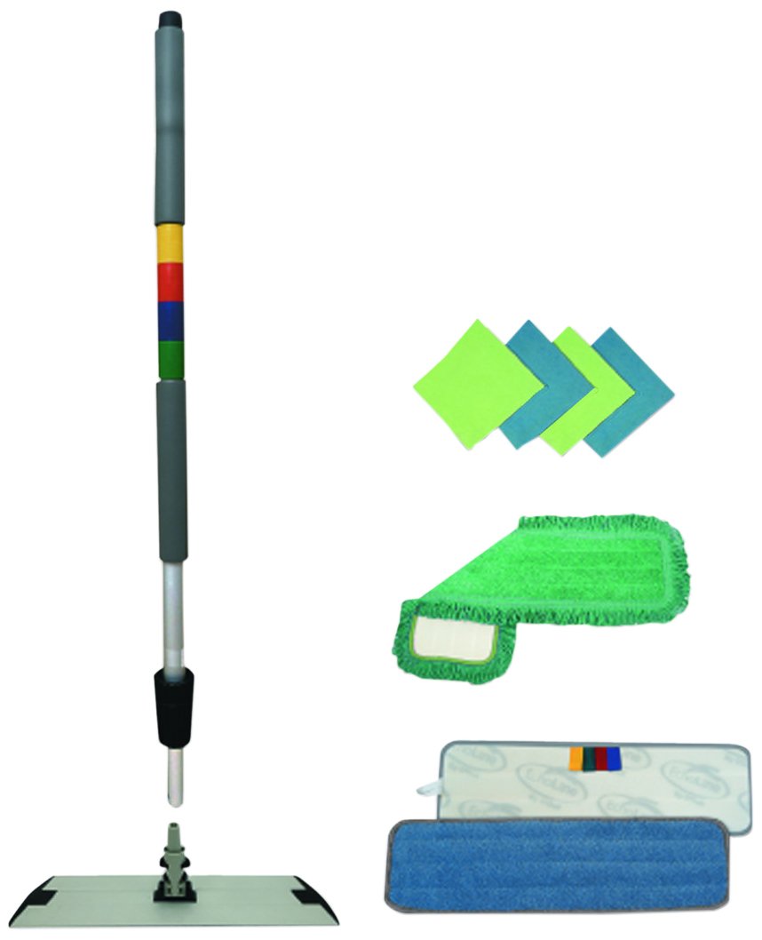 Amazon.com: Boardwalk Microfiber Cleaning Kit, 18" Wide Blue/Green ...