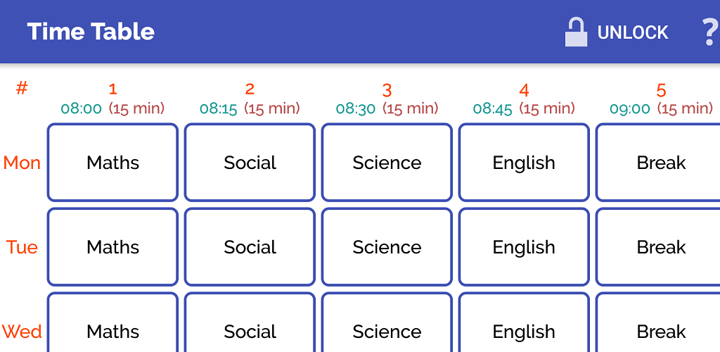 Time Table:Amazon.com:Appstore for Android