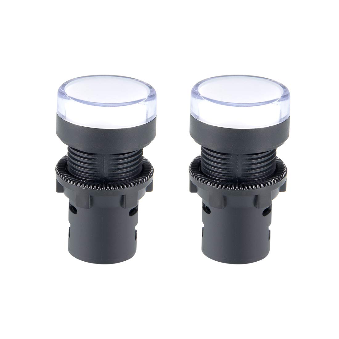 Amazon.com: uxcell 2Pcs White Indicator Light AC/DC 110V, 22mm Panel ...