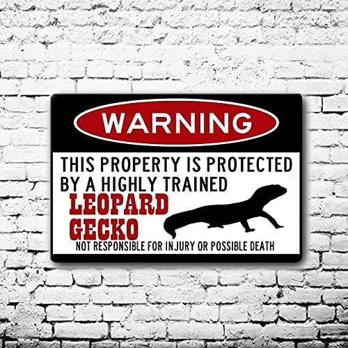 FemiaD Leopard Gecko Sign,Funny Metal Signs,Leopard Gecko Gift,Gecko ...