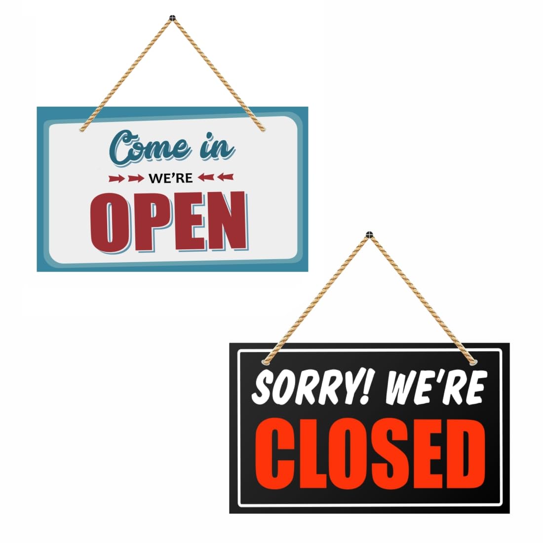 ORDERSHOCK "Open/Closed Sunboard Sign Board Combo - Perfect for Offices ...