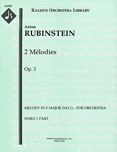 2 Mélodies, Op.3 (Melody in F major (No.1) – for orchestra): Horn 1 and ...