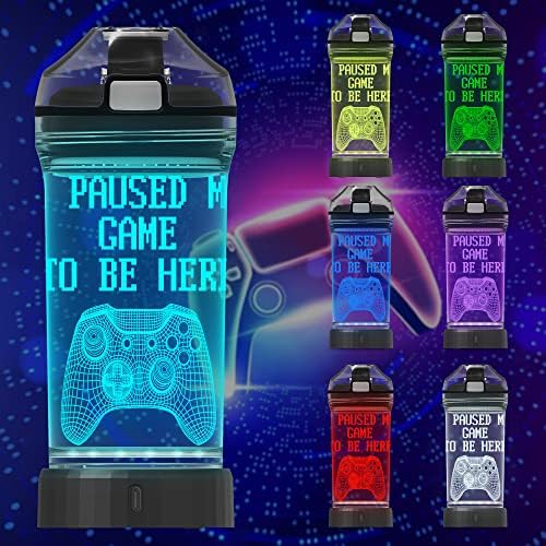 Amazon.com: Attivolife Game Water Bottle for Boys, Light up 3D Glowing ...