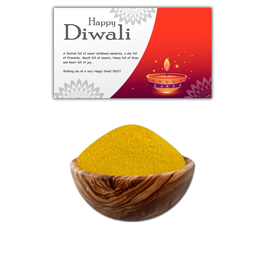 Buy Tescos Yellow Rangoli Colour Powder 300Grm with Happy Diwali ...