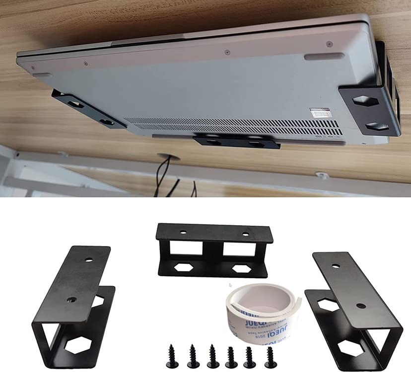 Amazon.com: Usmile 3pcs Metal Under Desk Laptop Holder Laptop Organizer ...