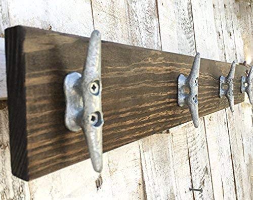 Amazon.com: Nautical, Dark Walnut Boat Cleat Coat Rack or Towel Rack ...