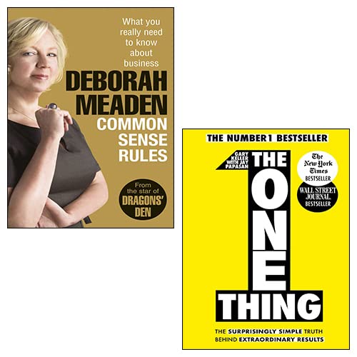 Common Sense Rules By Deborah Meaden, One Thing By Gary Keller 2 Books ...