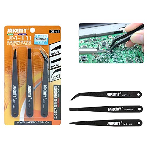 Buy 3pcs In 1 Tweezers Set Anti-static Heat Resistant Antimagnetic ...