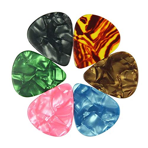SG Musical Basics Guitar Picks, 0.46mm Mixed Colors, Celluloid, 6 ...