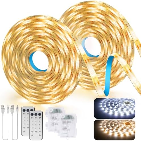 Amazon.com: 2 Pack Led Strip Lights Indoor Outdoor Waterproof, 16.5ft ...