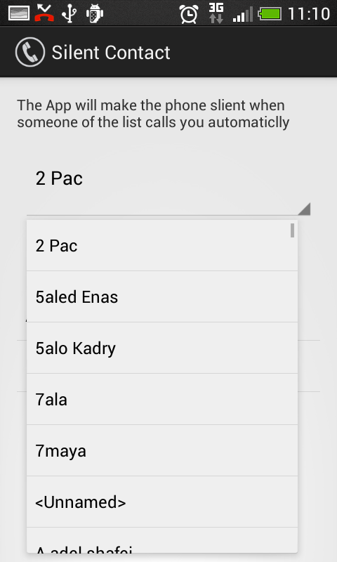 Silent contacts - App on Amazon Appstore