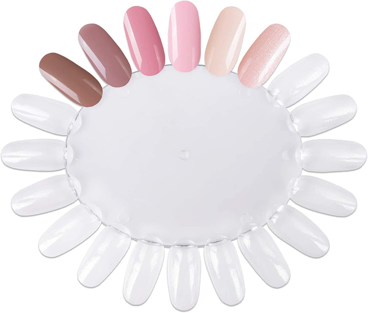 Amazon.com: 20Pcs False Nail Swatches Wheels Nail Wheel Art Plastic ...