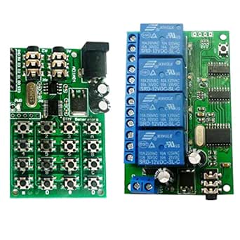 eletechsup DC 12V 4ch MT8870 DTMF Tone Signal Decoder Phone Voice ...