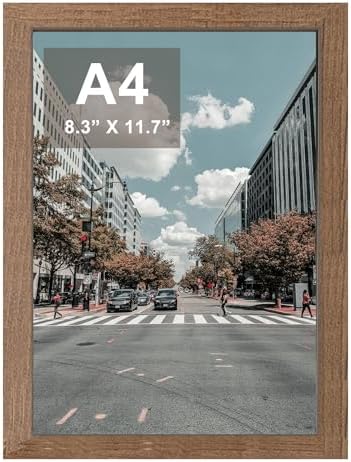 Picture Frame A4, Wooden A4 Photo Frames with Plexiglass Window, A4 ...