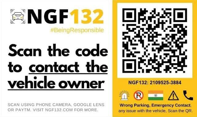 Bike Tag - NGF132 Parking Tag for Bike Owners. People can Contact You ...