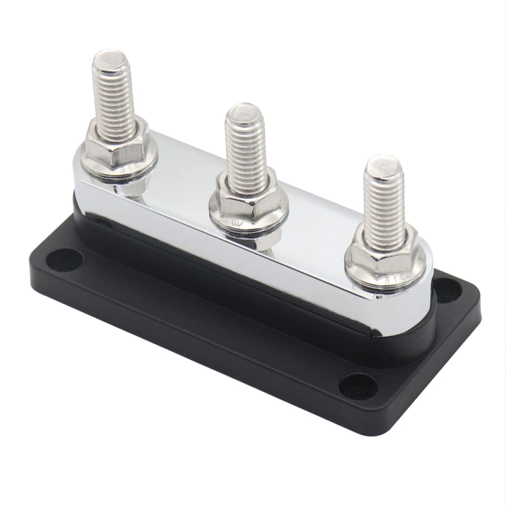 600A Bus Bar 3 way 3/8 High Current Power Distribution Block Battery ...