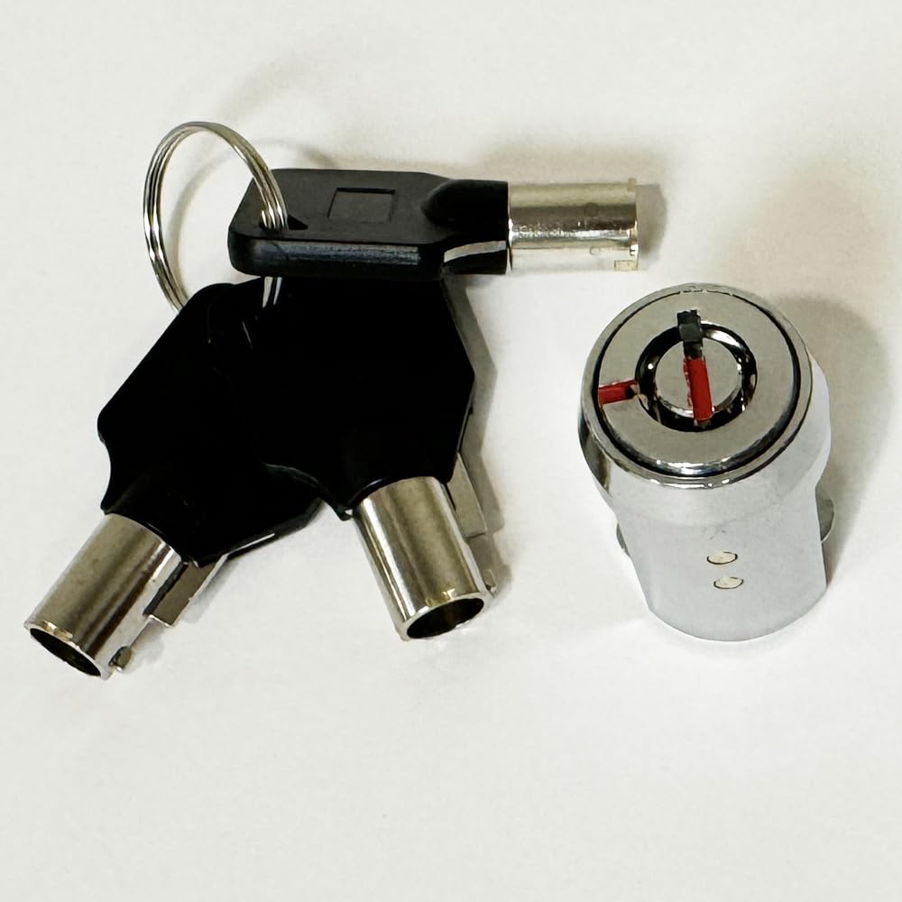 RiKey Security - Storage Cylinder Lock with 3 Tubular Keys for Roll-up ...