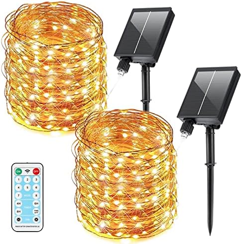 Upgraded Solar String Lights Outdoor Waterproof - 2Pack Total 144FT 400 ...