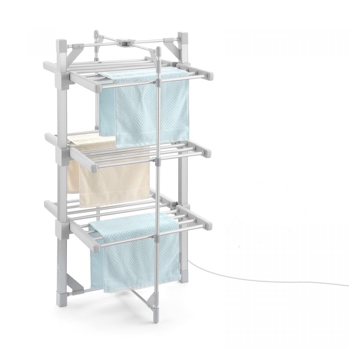 Maxkon 3 Tier Foldable Heated Electric Clothes Drying Rack Electric ...