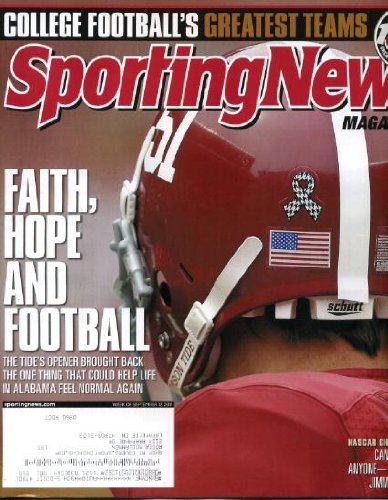 Sporting News September 12 2011 Alabama Crimson Tide on Cover, College ...