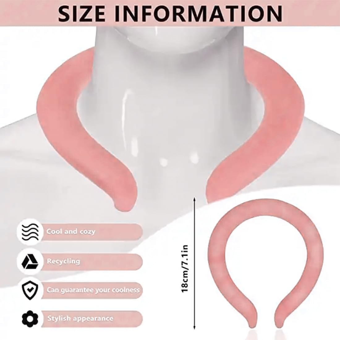 Neck Cooling Tube, Reusable Wearable Cooling Neck Wraps for Summer Heat ...