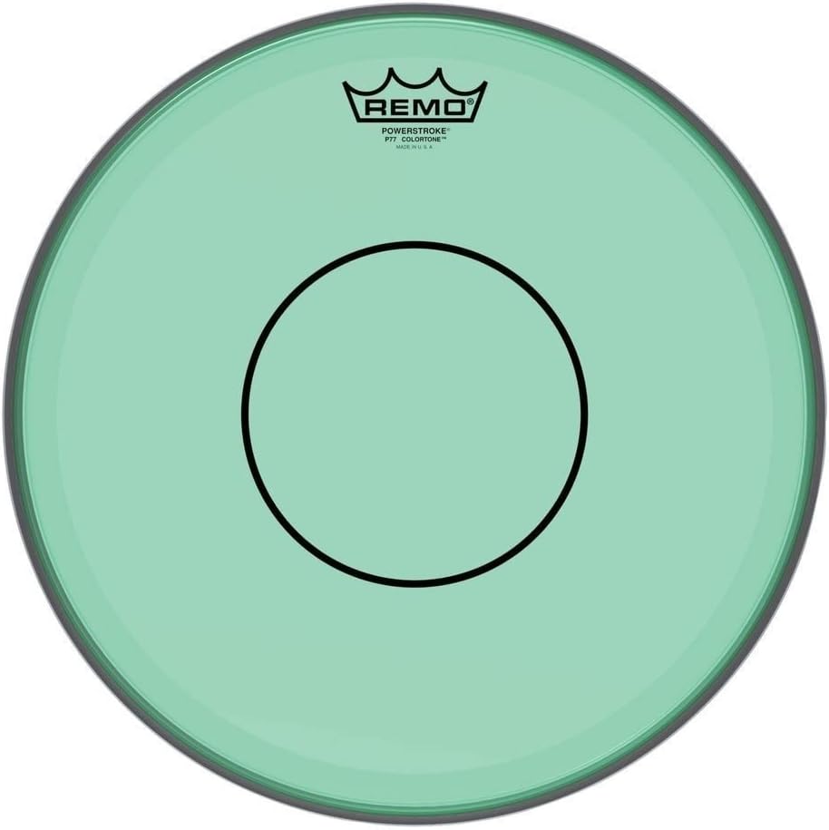 Amazon.com: Remo Powerstroke 77 Colortone Green Drumhead, 14 ...