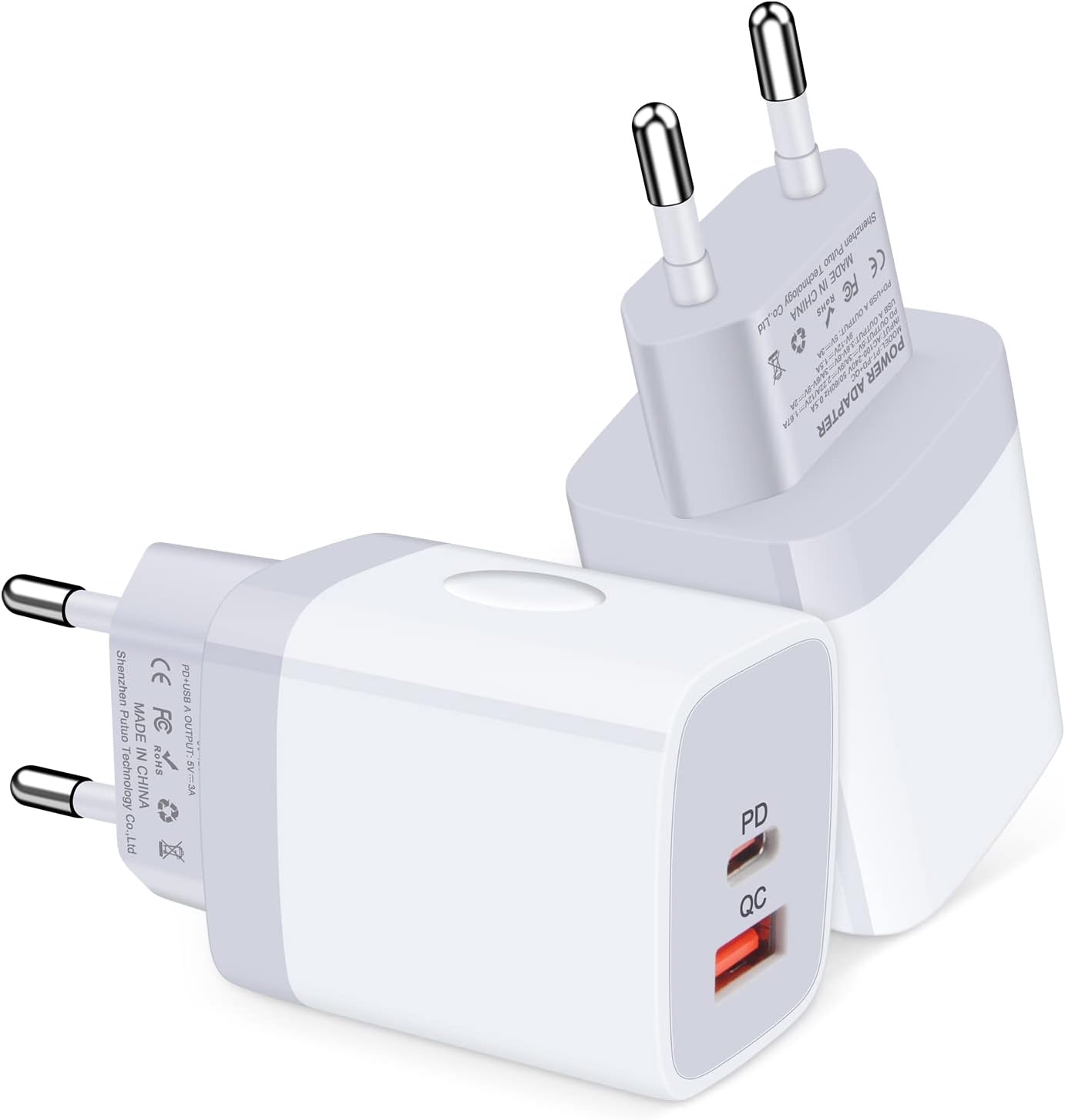 Amazon.com: European Travel Plug Adapter Charger for iPhone Samsung ...