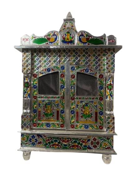 KHARADI White Minakari Temple for Home and Office Temple, Pooja Mandir ...