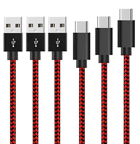 USB A to Type C Cable,3Pack-3/6/10Ft Fast Charging USB Type C Cord for ...