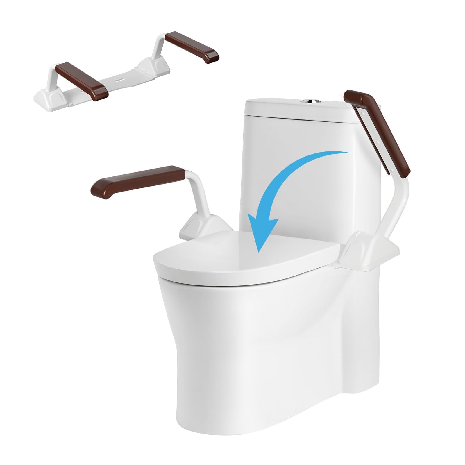 Amazon.com: Toilet Safety Rails for Seniors（520lbs), Adjustable Toilet ...