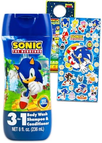 Amazon.com : Sonic the Hedgehog Kids Shampoo, Conditioner, Body Wash 8 ...