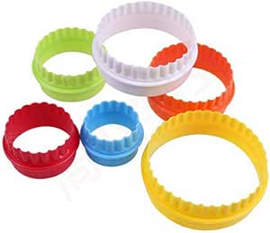Générique Round Cookie Cutter Set of 6 Practical Double Sided Plastic ...