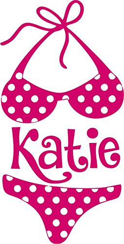 Personalized Bikini Decal - Beach Bikini Sticker - Free Name ...