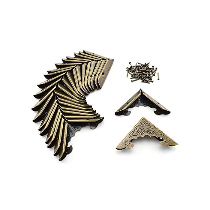 Buy SDTC Tech 20-Pack Metal Book Corner Protector 4mm Inner Height Book ...