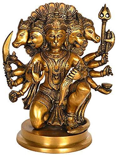 Buy HC - Asta Dhatu (8 Metals) Made Five (5) Faced Hanuman ji Idol ...