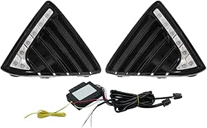 Amazon.com: KACEPAR Dual Color White DRL Daytime Running Light/Amber Turn Signal, Front Bumper ...