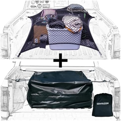 Amazon.com: SENYAZON Highly Elastic Cargo Net (Single Layer) and ...