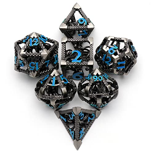 DND Dice, Dungeons and Dragons Dice Set HNCCESG Metal Play Cube ...