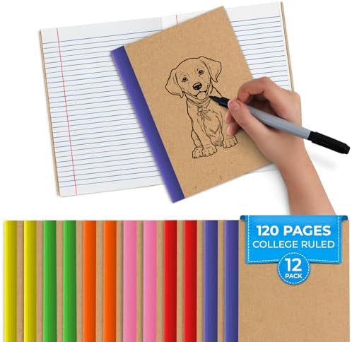 Amazon.com : PAPERAGE 6-Pack Composition Notebook Journals, 120 Pages ...