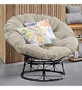 Amazon.com: MeetLeisure 46'' Large Size Papasan Chair (Non-Swivel) with ...