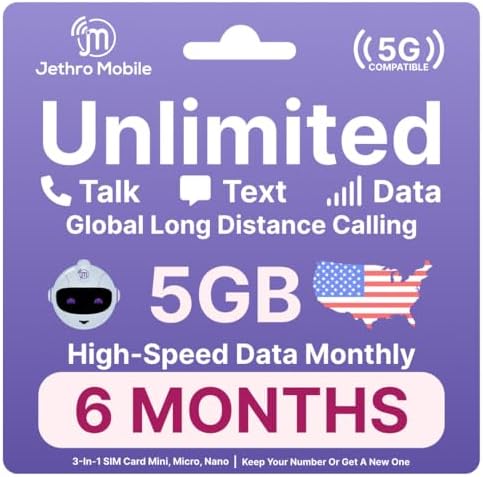 Amazon.com: Jethro Mobile (6 Months) | Unlimited Talk Text & Data | 3 ...