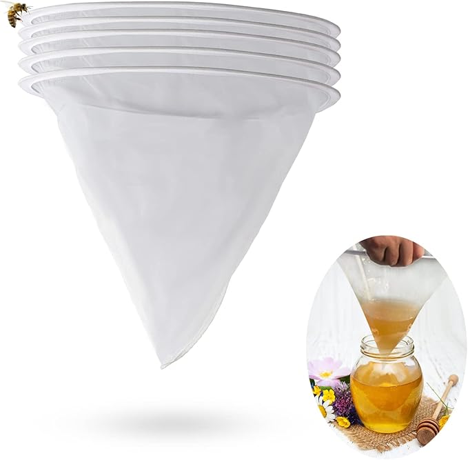 Amazon.com: 5pcs Bee Honey Filter Bag Mesh Ultra-fine Mesh Strainer ...
