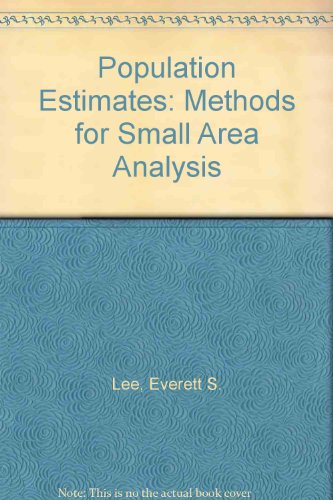 『Population Estimates: Methods for Small Area - 読書メーター